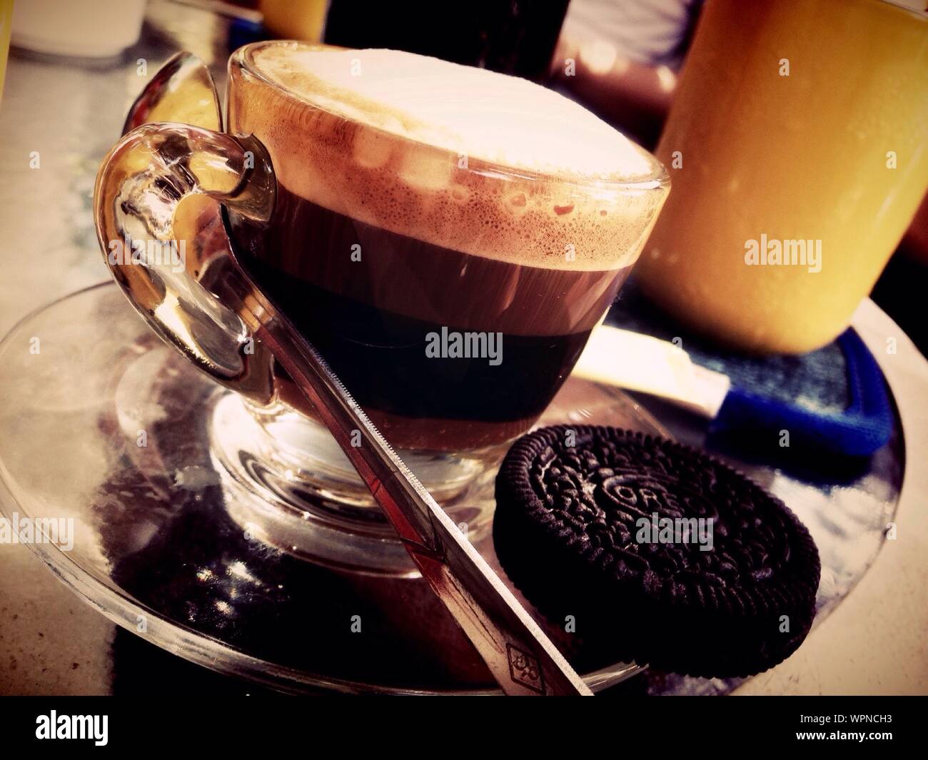 Espresso coffee with biscuit hi-res stock photography and images - Alamy