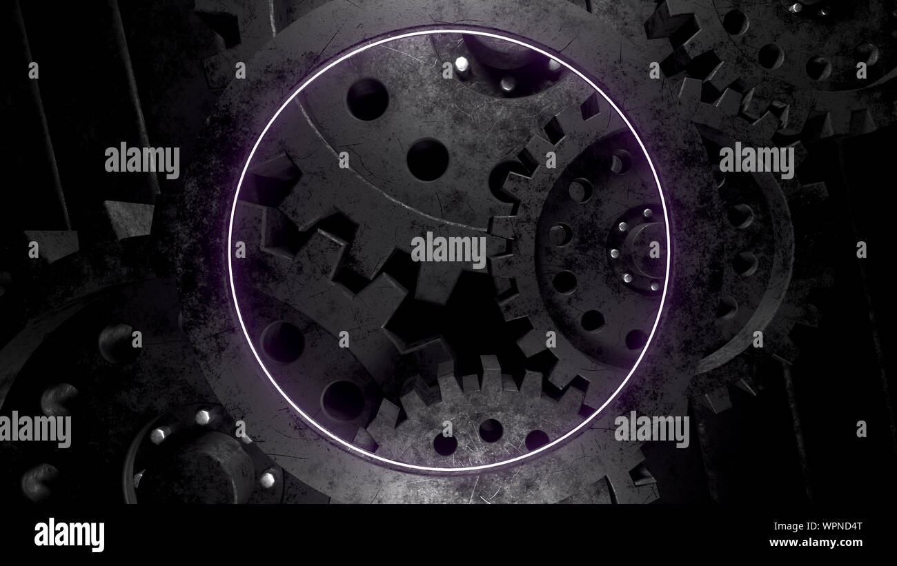 Industrial Gear Background Purple Stock Photo - Alamy