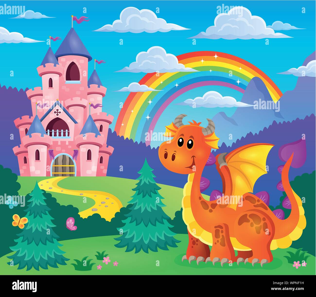 Image with happy dragon theme 7 Stock Vector Image & Art - Alamy