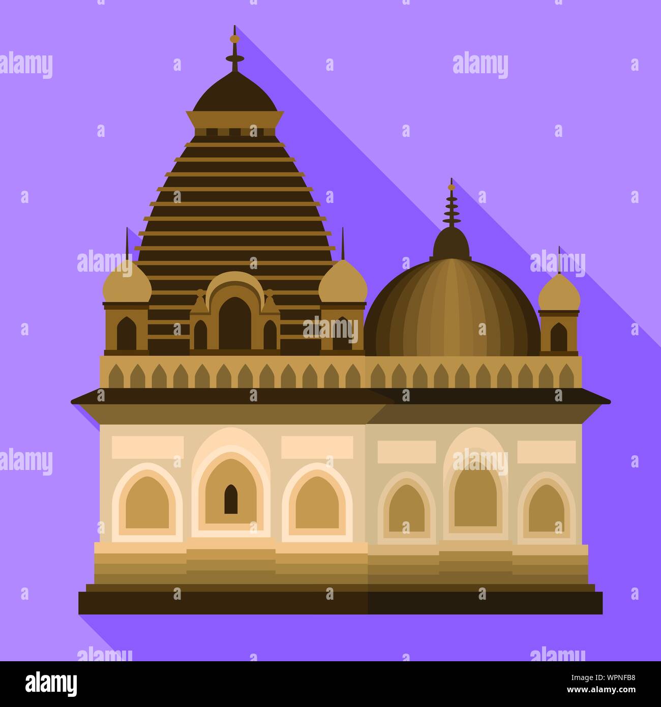 Hindu Temple Icon Flat Illustration Of Hindu Temple Vector Icon For Web Design Stock Vector