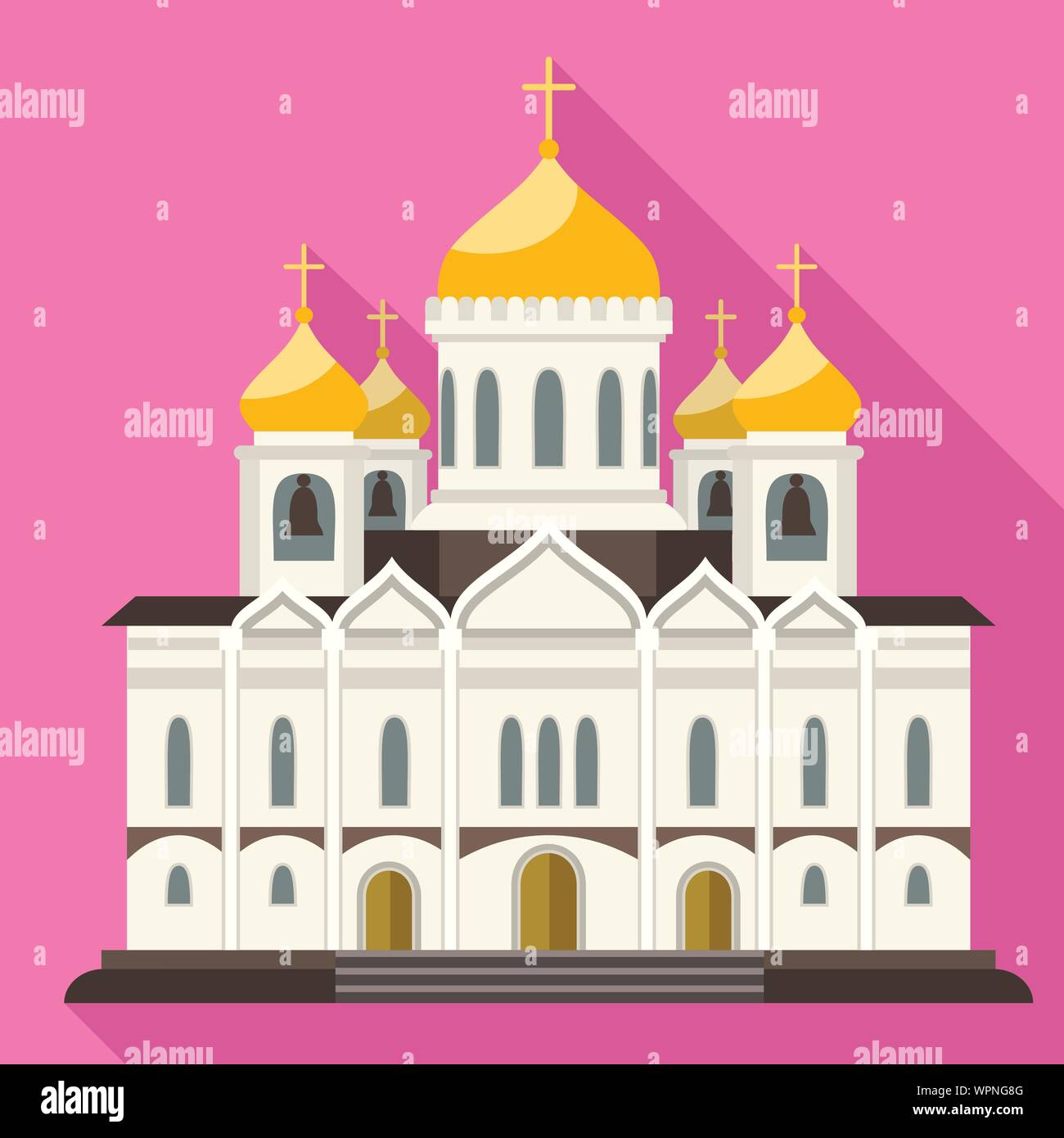 Christian orthodox church icon. Flat illustration of christian orthodox ...