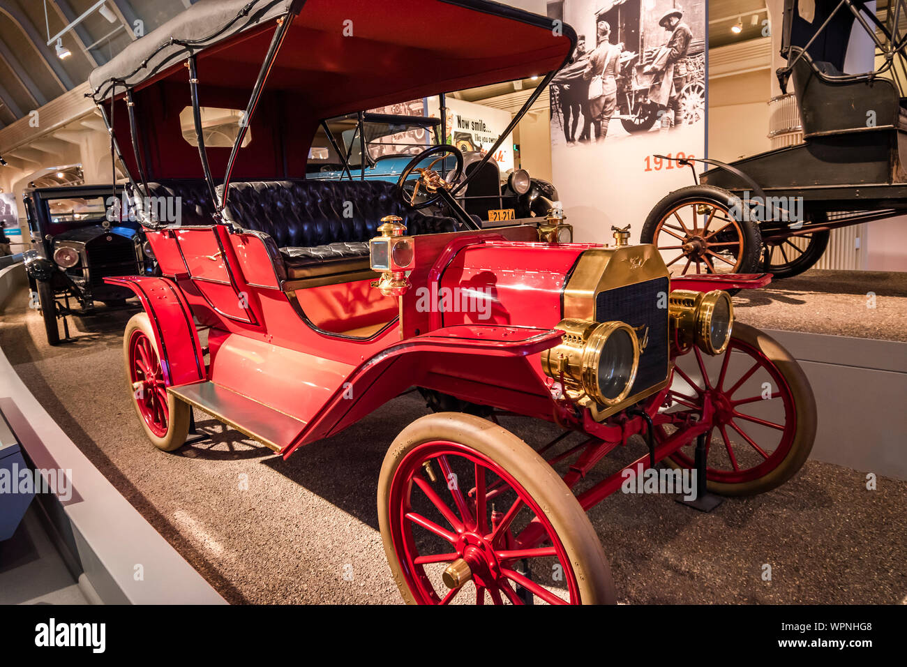 Dearborn, Mi, Usa - March 2019: The 1909 Ford Model T touring car ...
