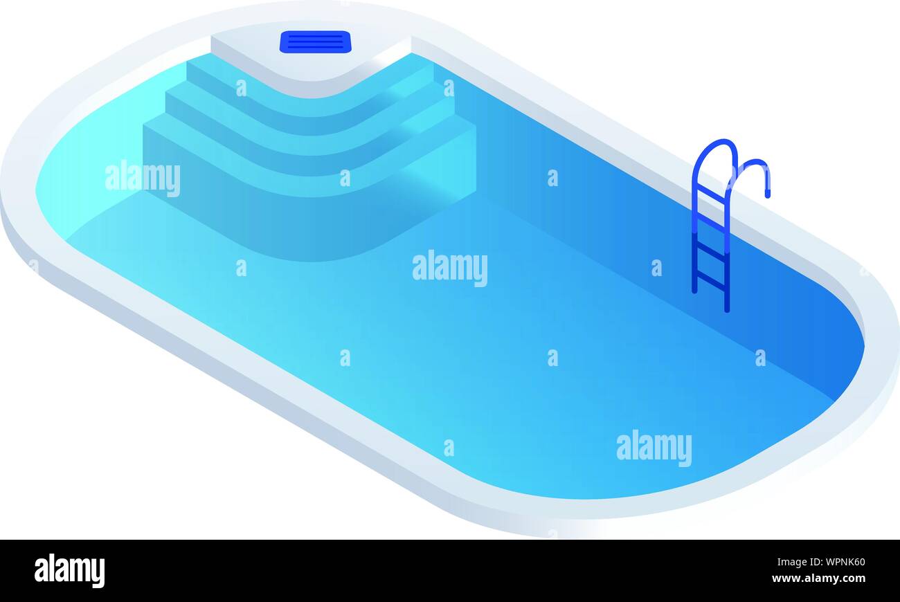 Home pool icon. Isometric of home pool vector icon for web design ...