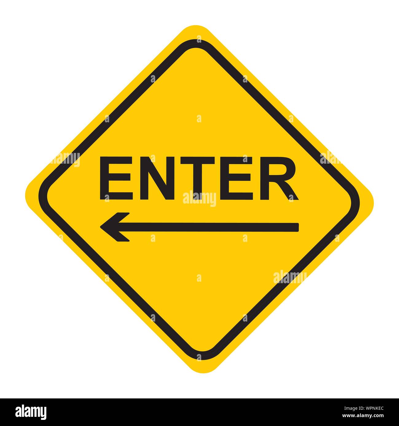 White wall no entry sign Cut Out Stock Images & Pictures - Alamy