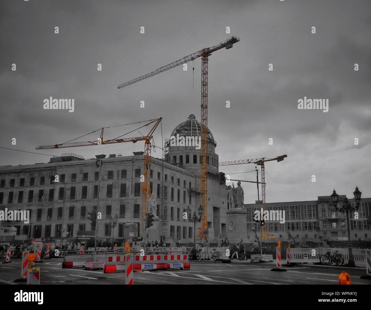 Construction Site At City Street Stock Photo - Alamy