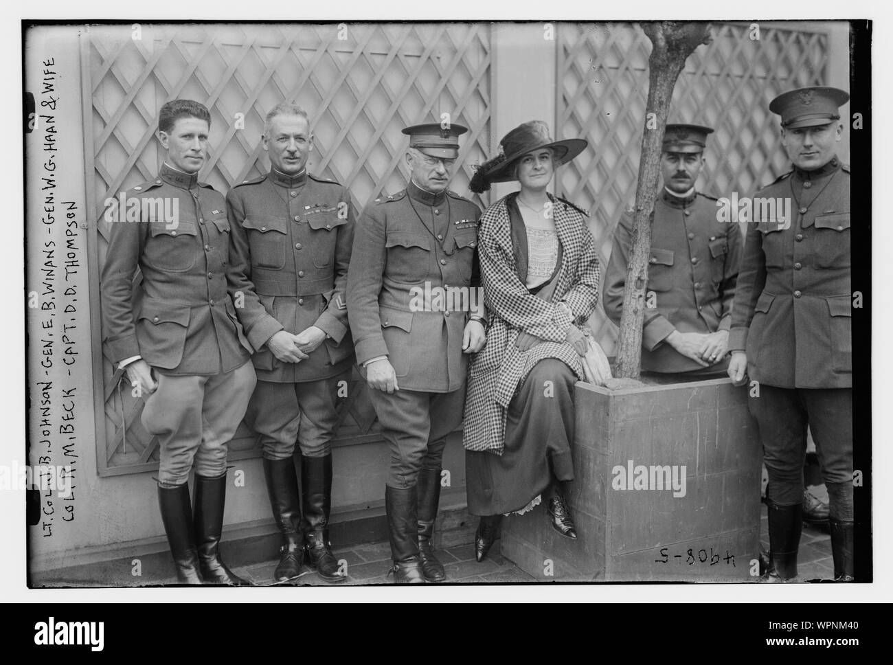 Lt. Col. J.B. Johnson, Gen. E.B. Winans, Gen. W.G. Haan and wife, Col ...