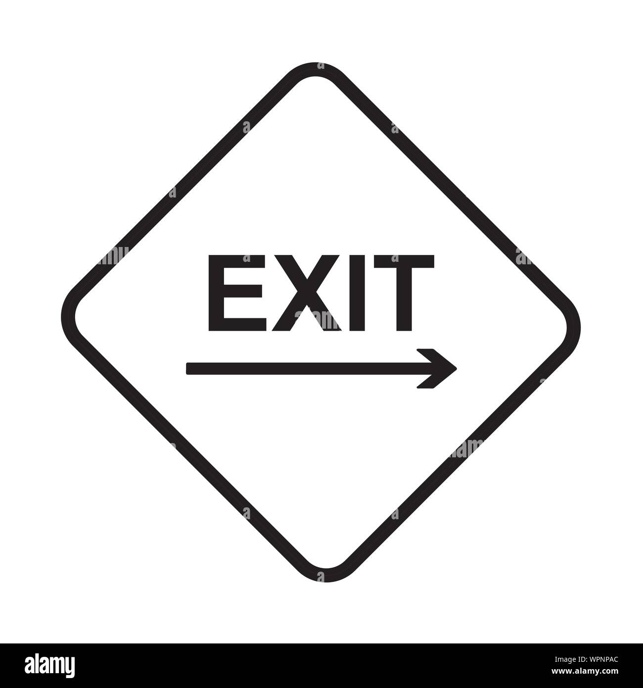 Exit only sign Black and White Stock Photos & Images - Alamy