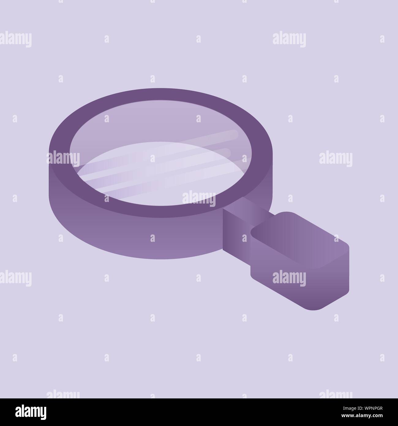 Magnify Glass Magnifying glass 3d icon isometric vector illustration on ...