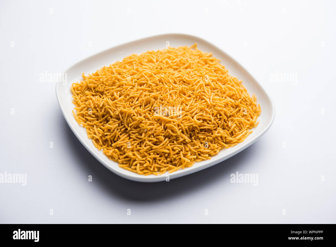 Aloo Bhujiya or Potato Bhujia also known as Namkeen sev. Popular ...