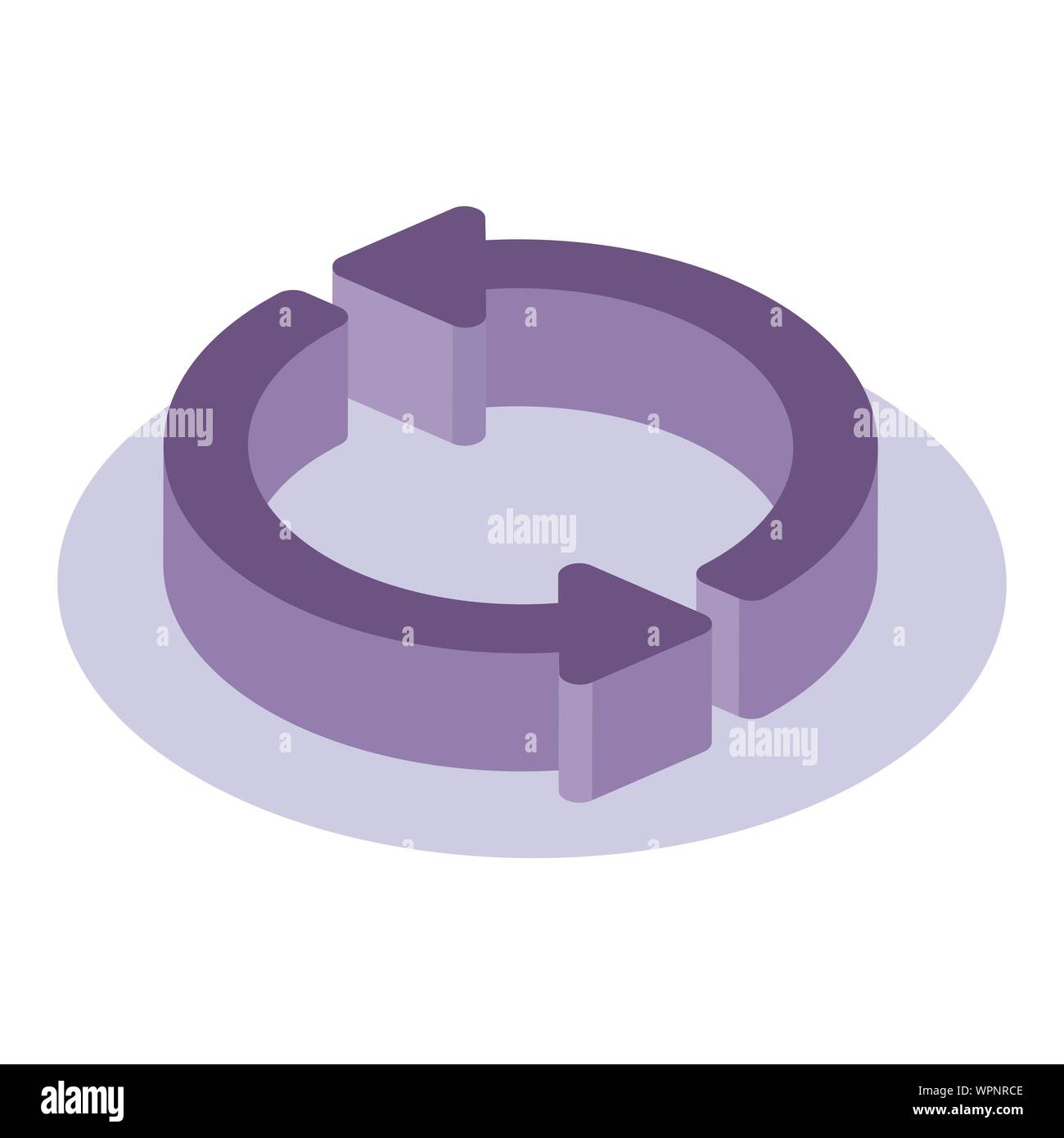 Recycle Circle research loop 3d icon isometric vector illustration on ...