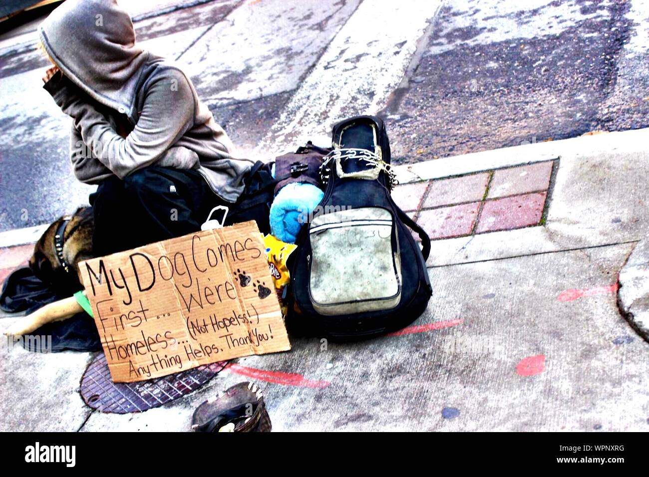 Homeless Man With Dog High Resolution Stock Photography and Images - Alamy