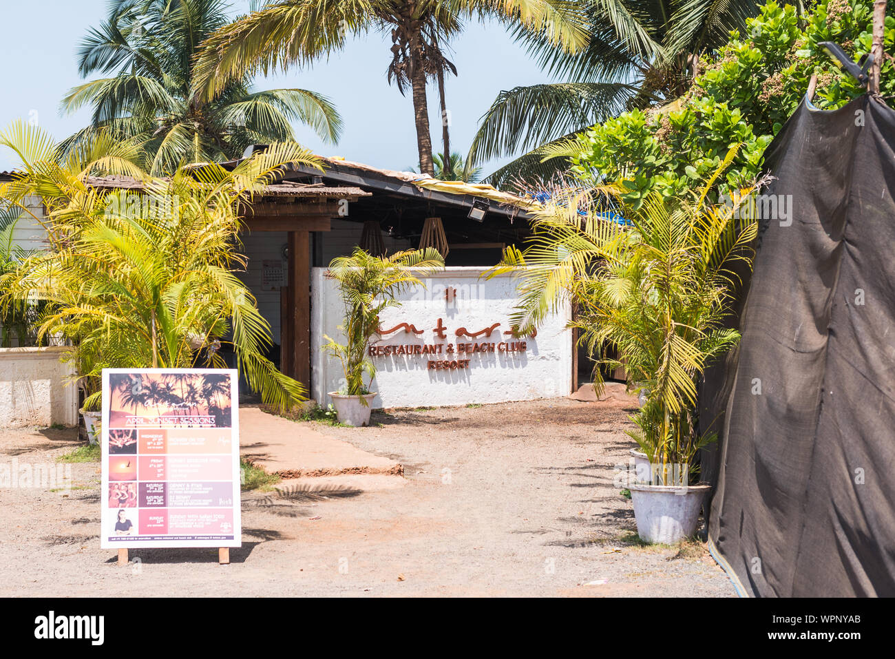 View of Anthare's restaurant in Goa, India Stock Photo - Alamy