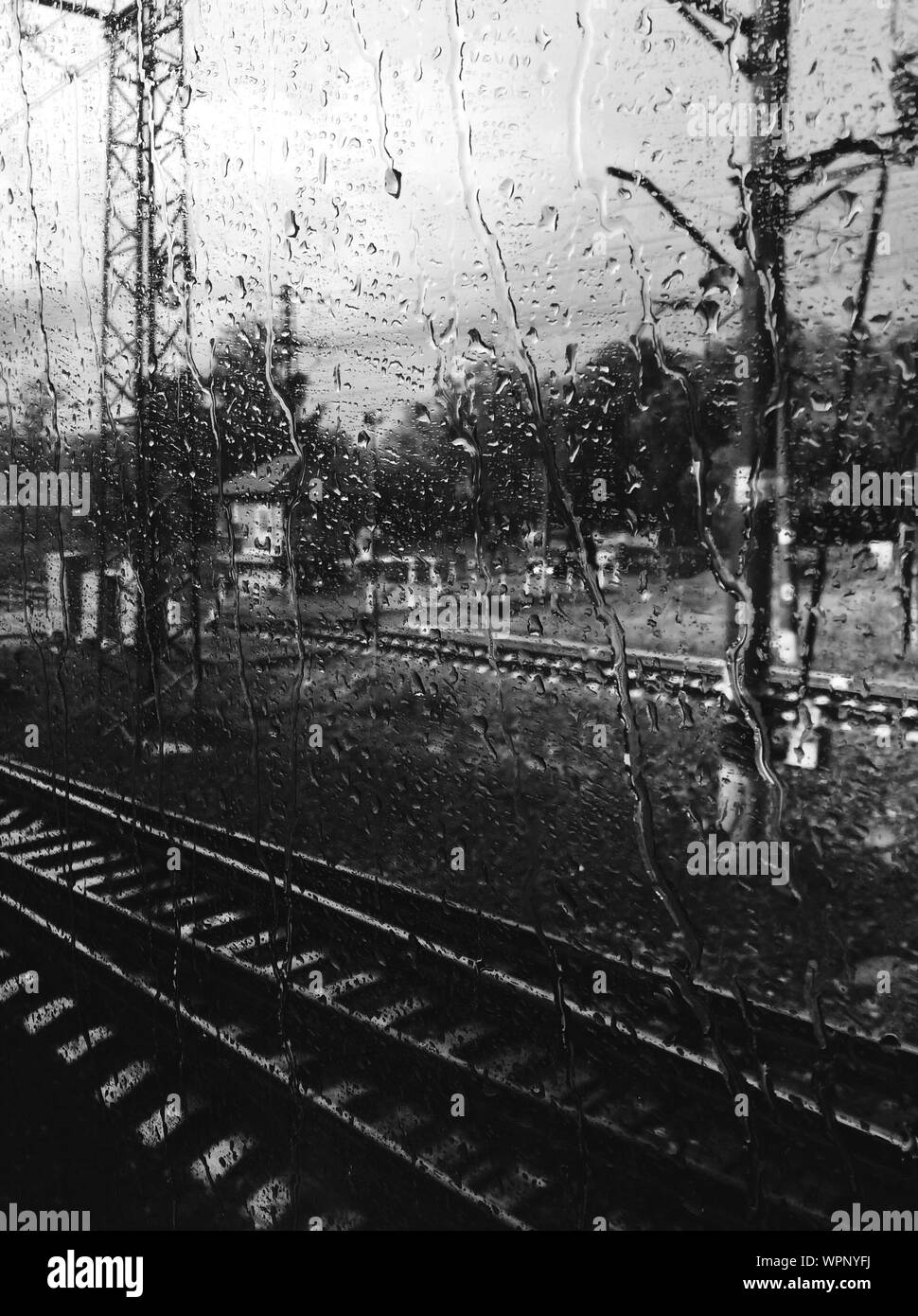 Wet railroad tracks hi-res stock photography and images - Alamy