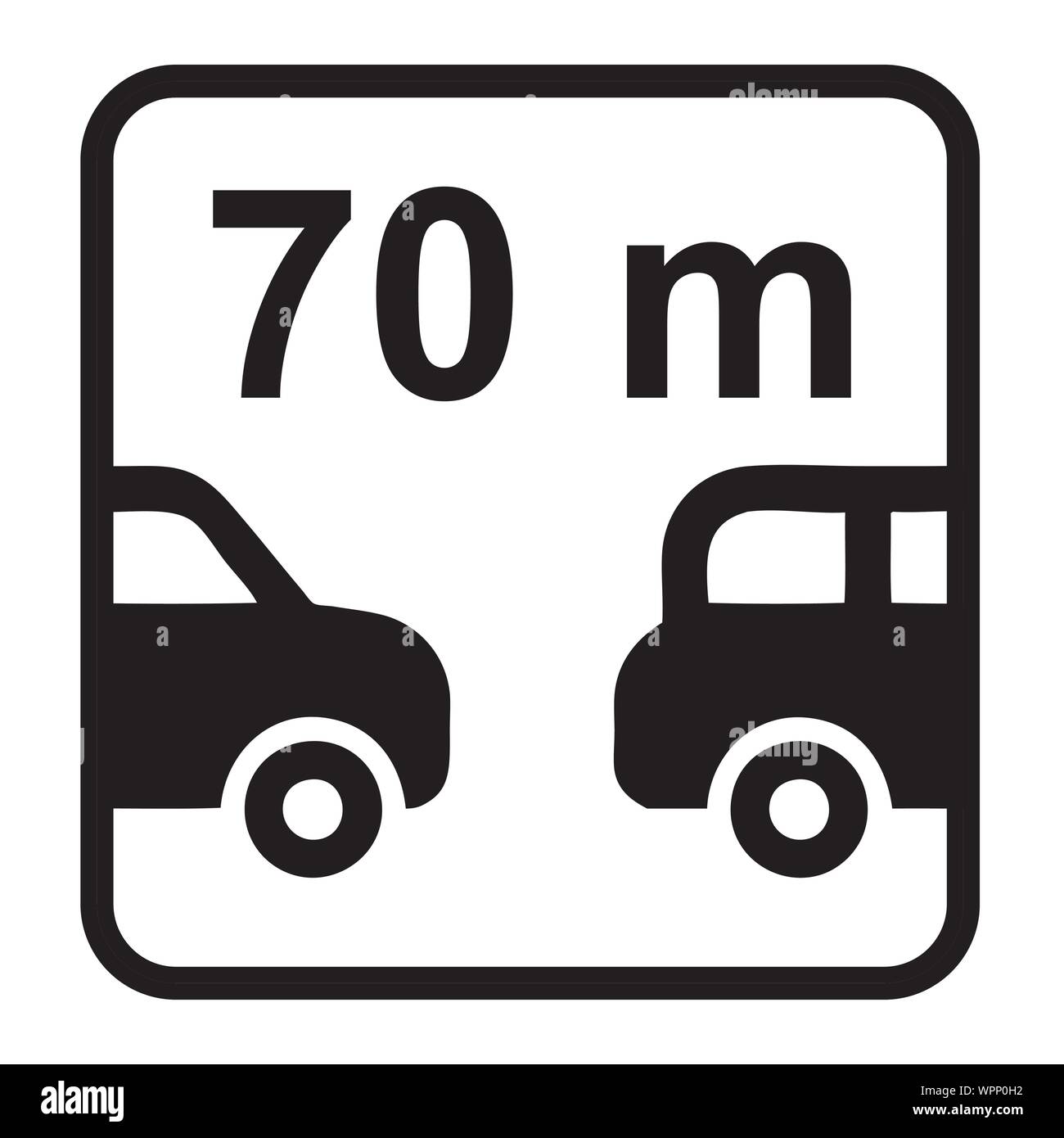 following distance sign Stock Vector Image & Art - Alamy