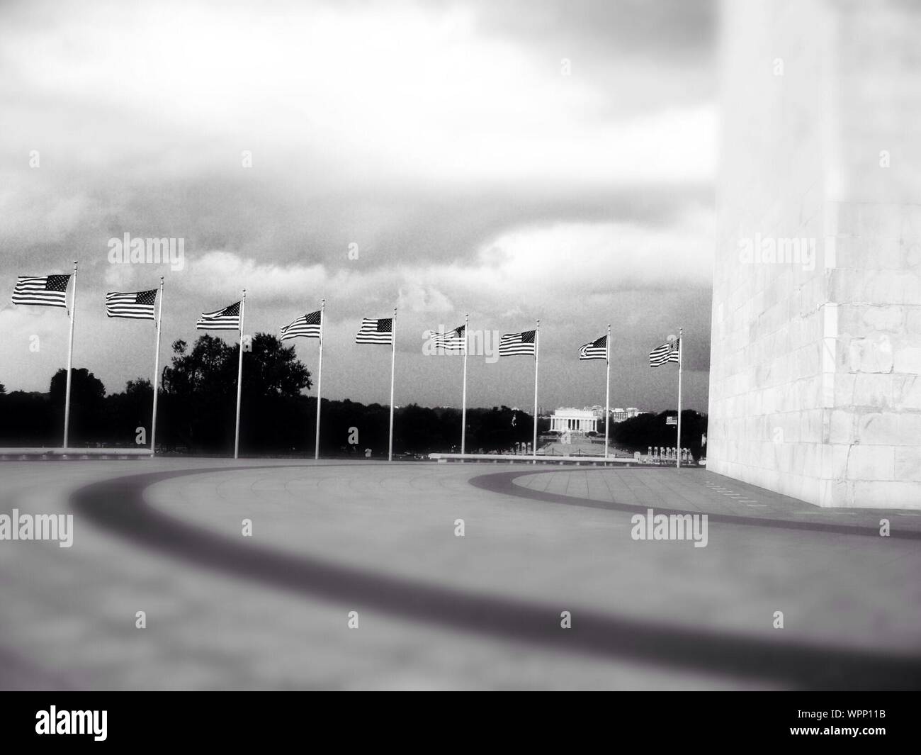 American View With National Flags Stock Photo - Alamy