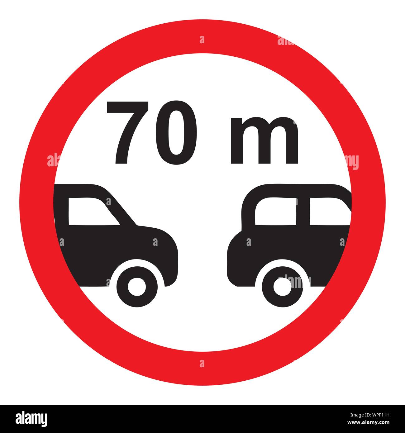 following distance sign Stock Vector Image & Art - Alamy