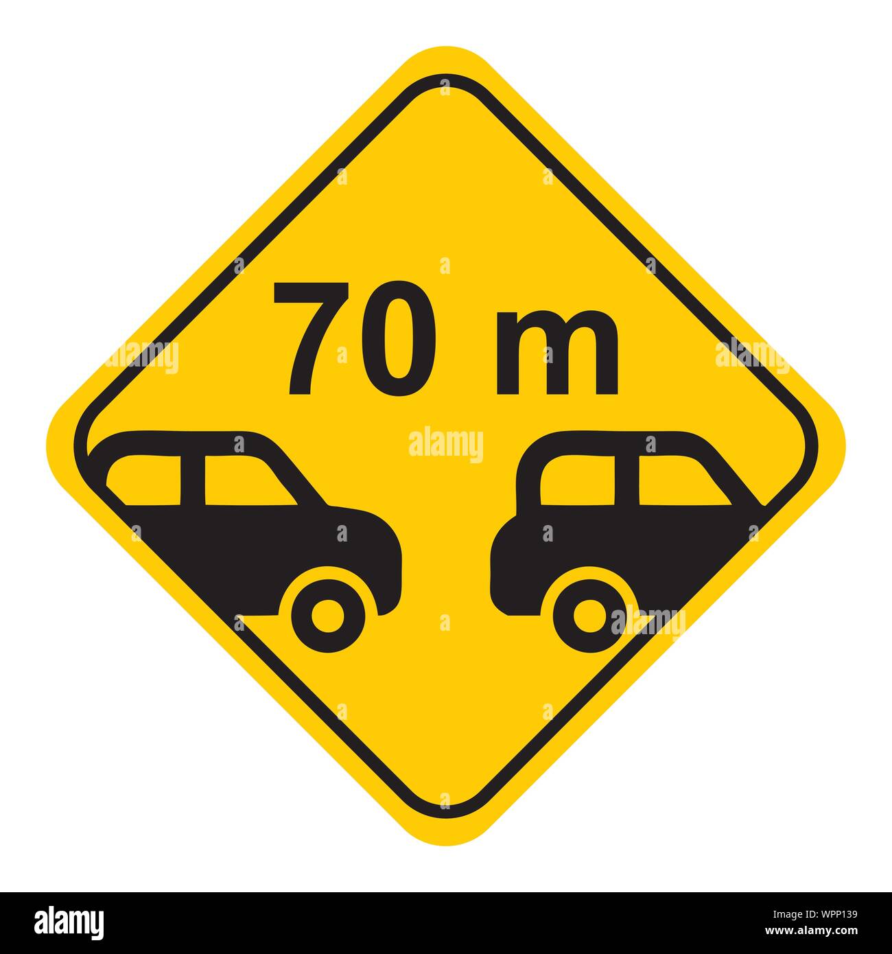 following distance sign Stock Vector Image & Art - Alamy