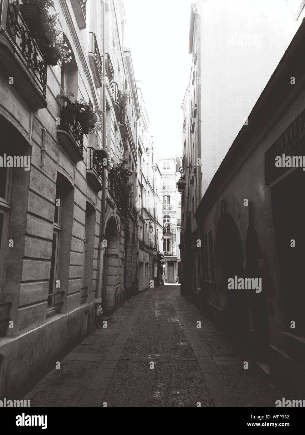 Long narrow street paris hi-res stock photography and images - Alamy