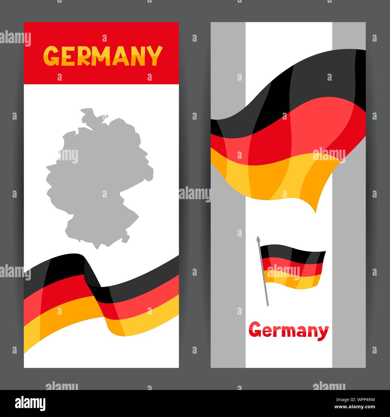 Set of banners with flags and map of Germany Stock Vector Image & Art ...