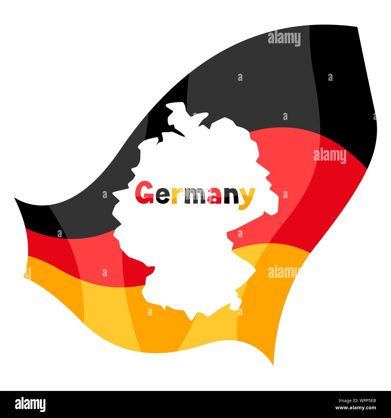 Germany vector map flag Cut Out Stock Images & Pictures - Alamy
