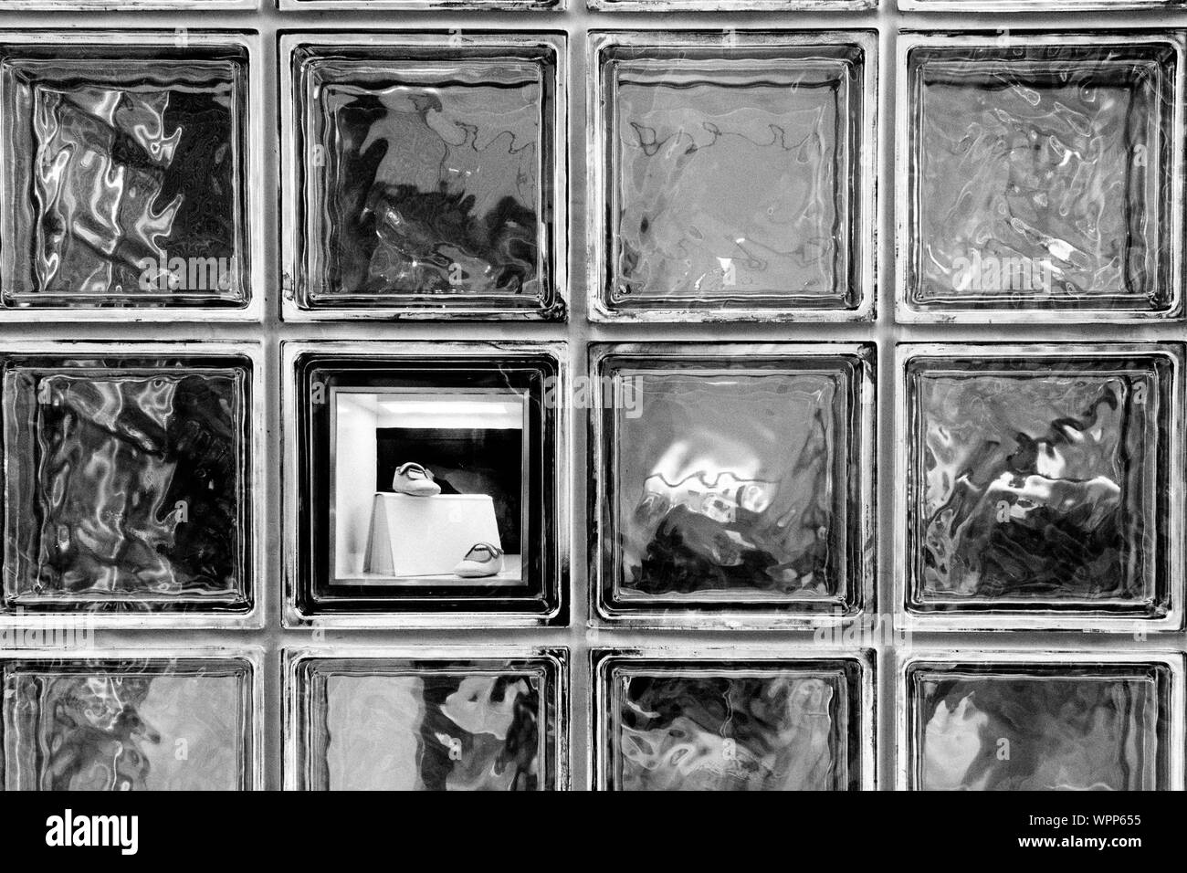 Glass block frame Black and White Stock Photos & Images - Alamy