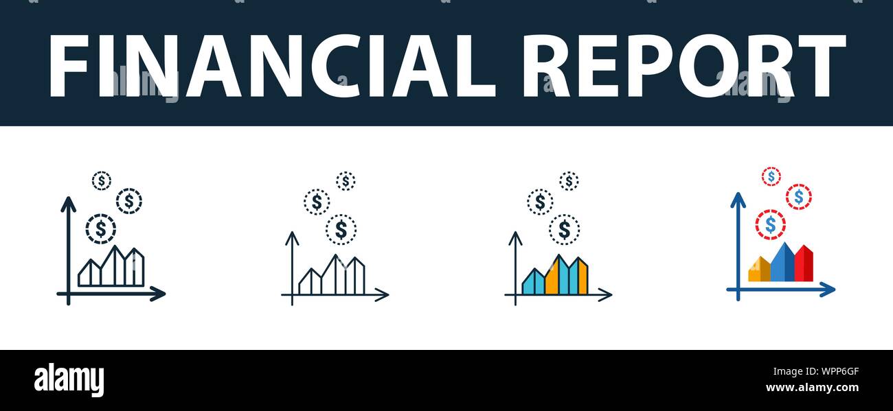 Financial Report Icons