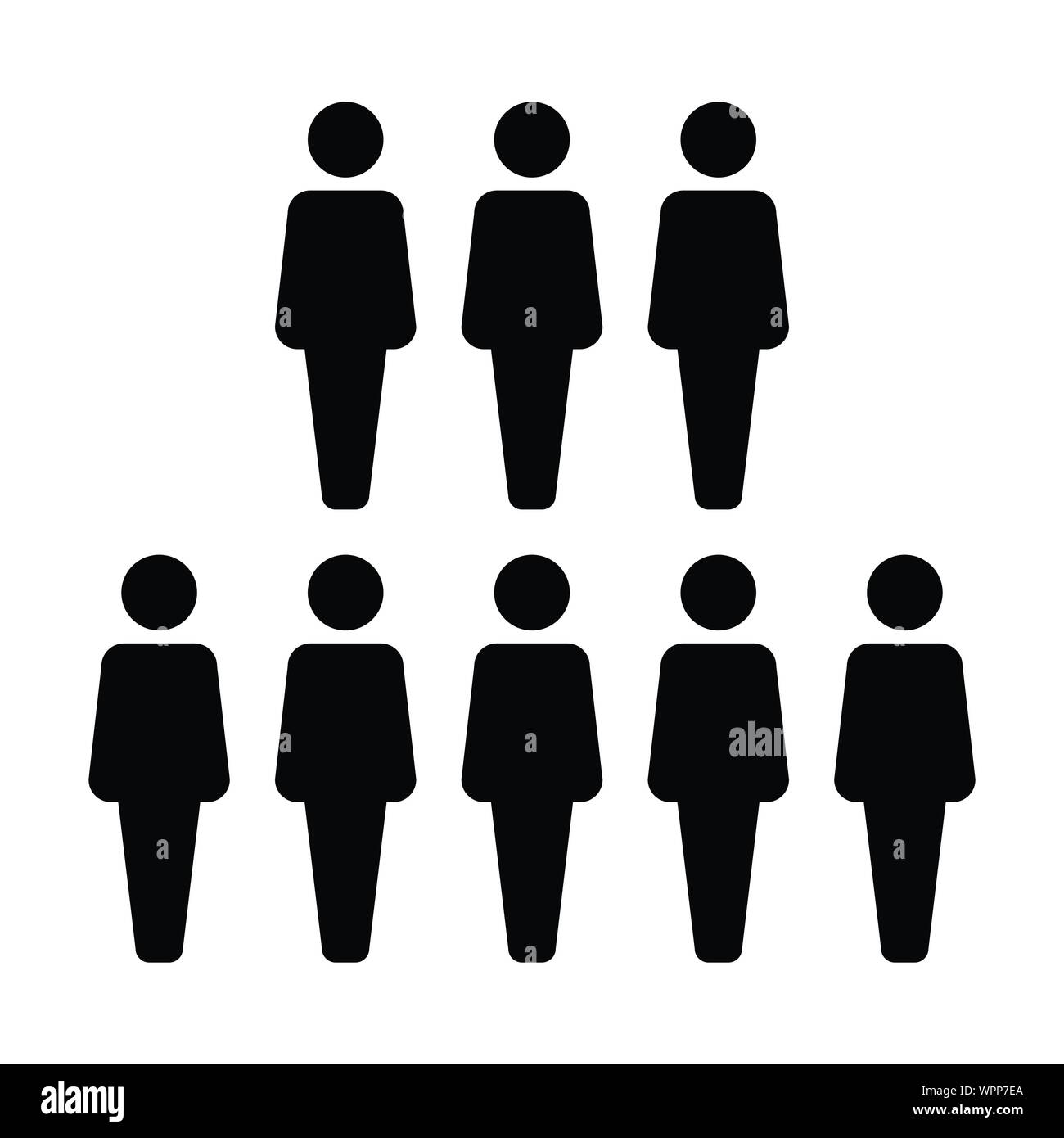 Customer icon vector male group of persons symbol avatar for business ...