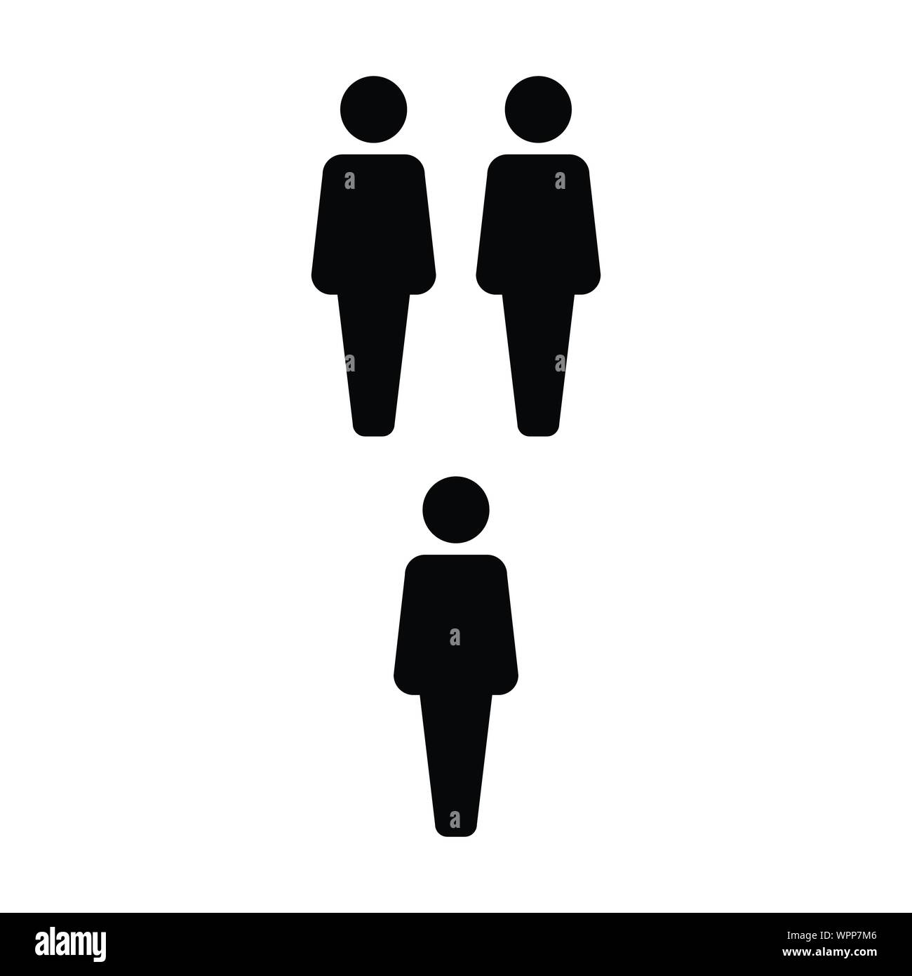 Hr icon vector male group of persons symbol avatar for business ...