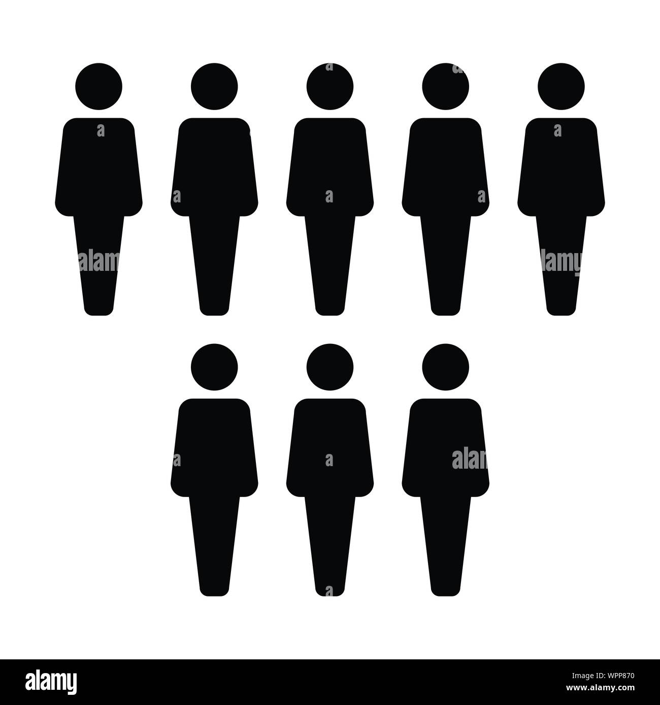 Employee icon vector male group of persons symbol avatar for business ...