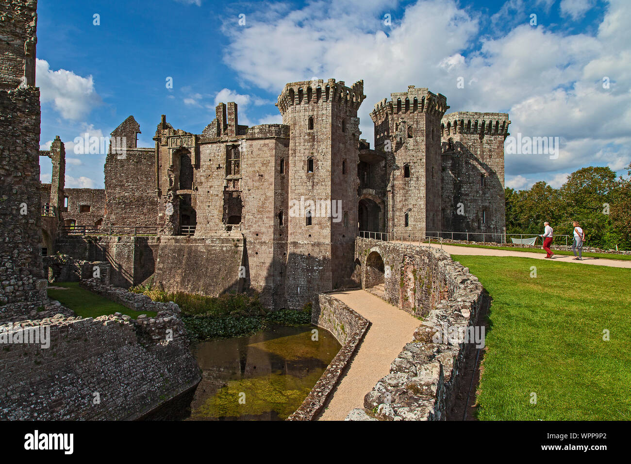 Raglan Castle, Monmouthshire, Wales, UK Stock Photo - Alamy