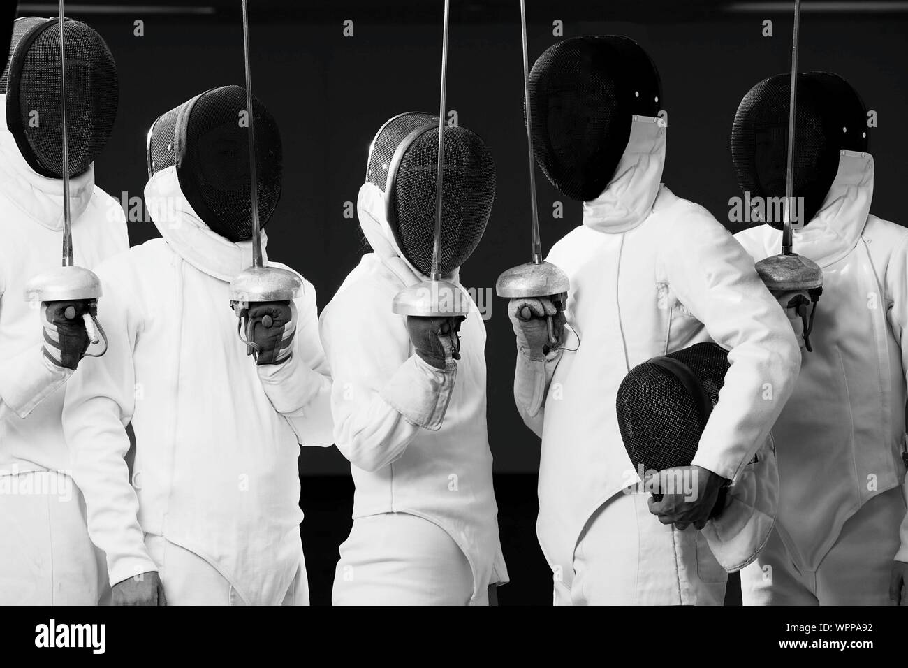 Portrait Of Fencing Team Stock Photo - Alamy