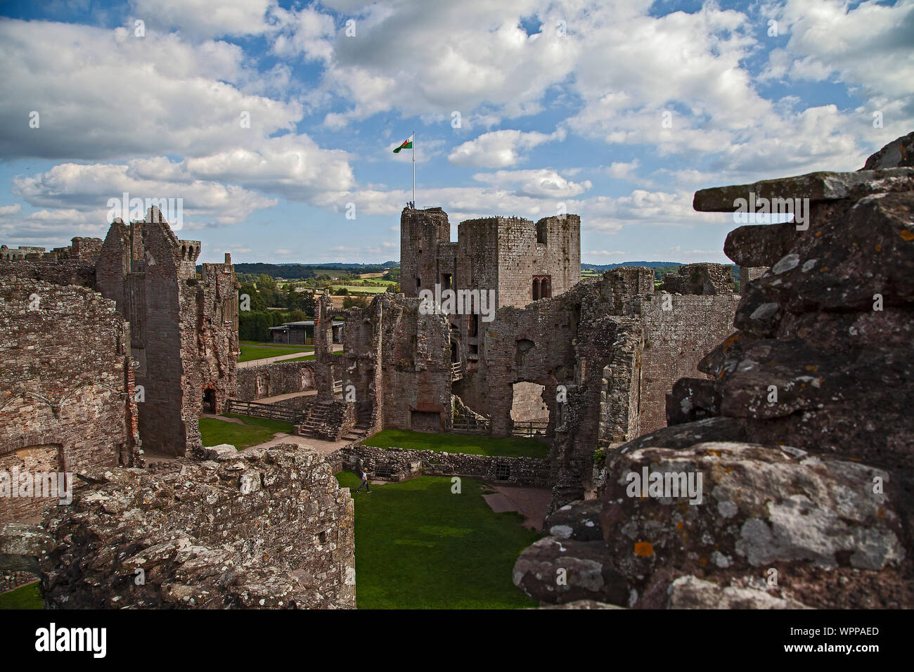 Raglan Castle, Monmouthshire, Wales, UK Stock Photo - Alamy