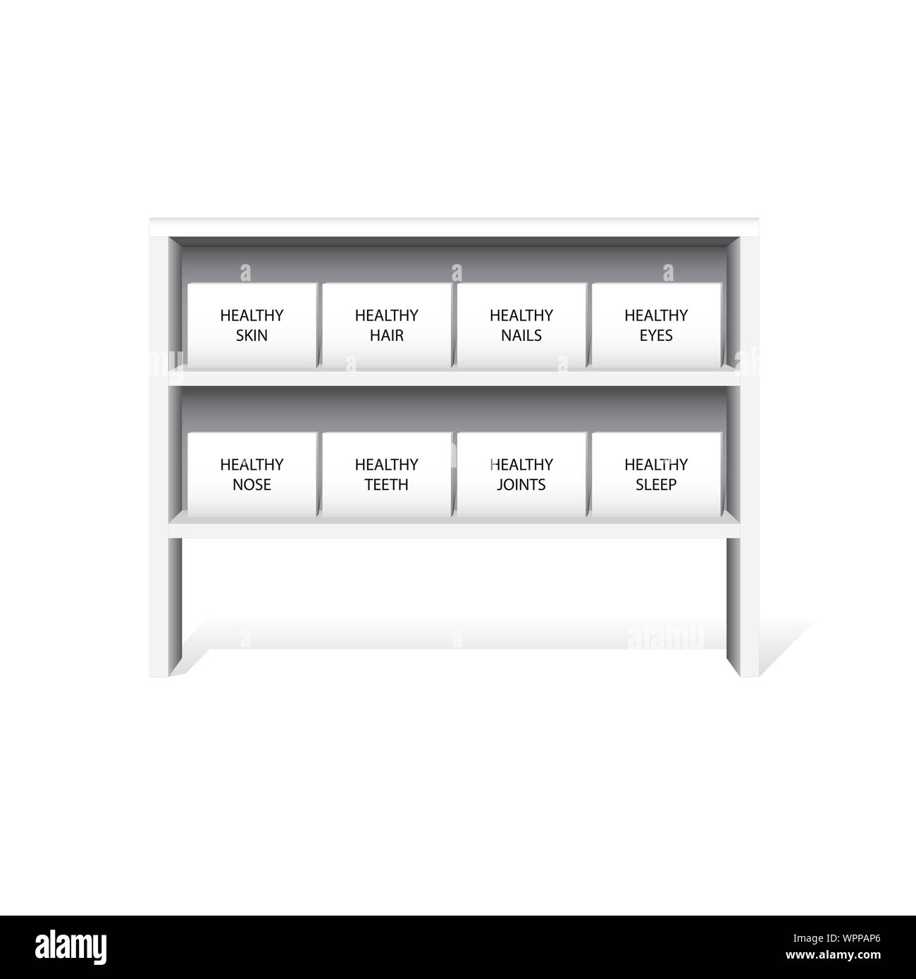 Pharmacy shelves Cut Out Stock Images & Pictures - Alamy