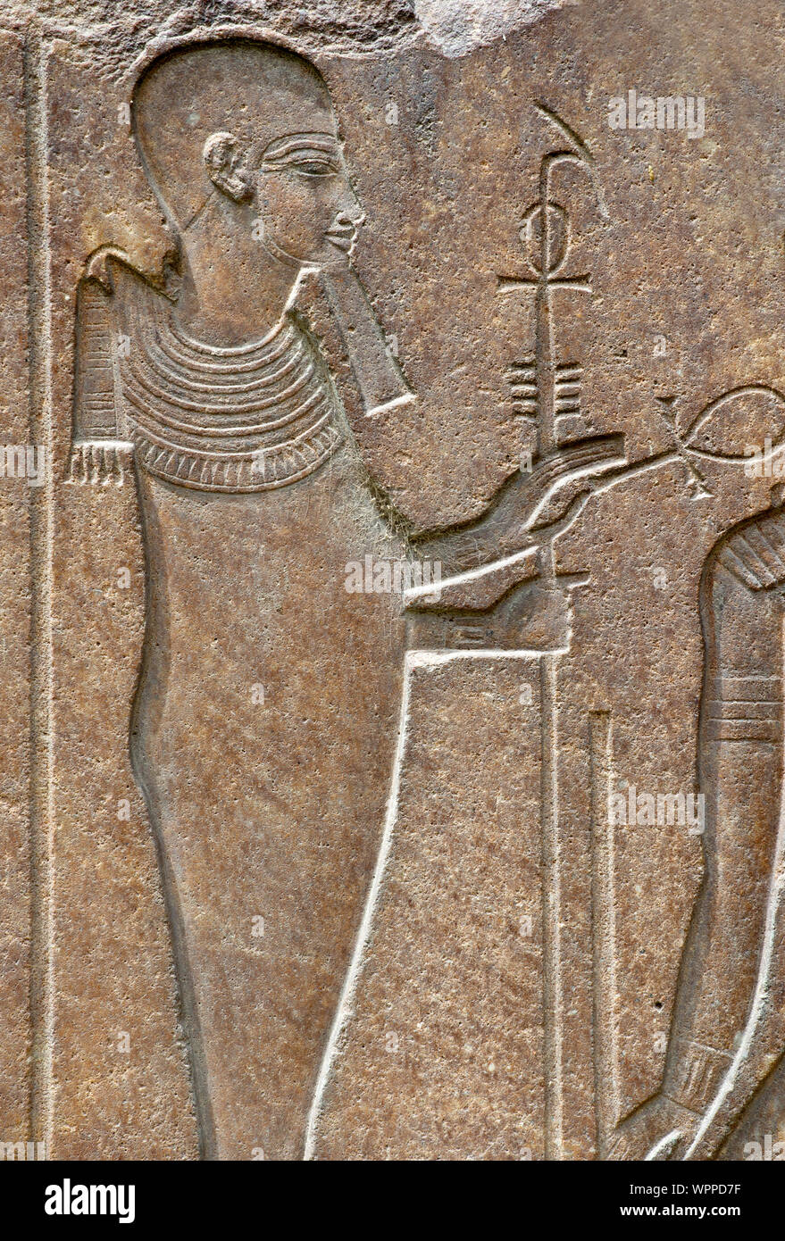 Relief of the god Ptah in a stele Stock Photo - Alamy