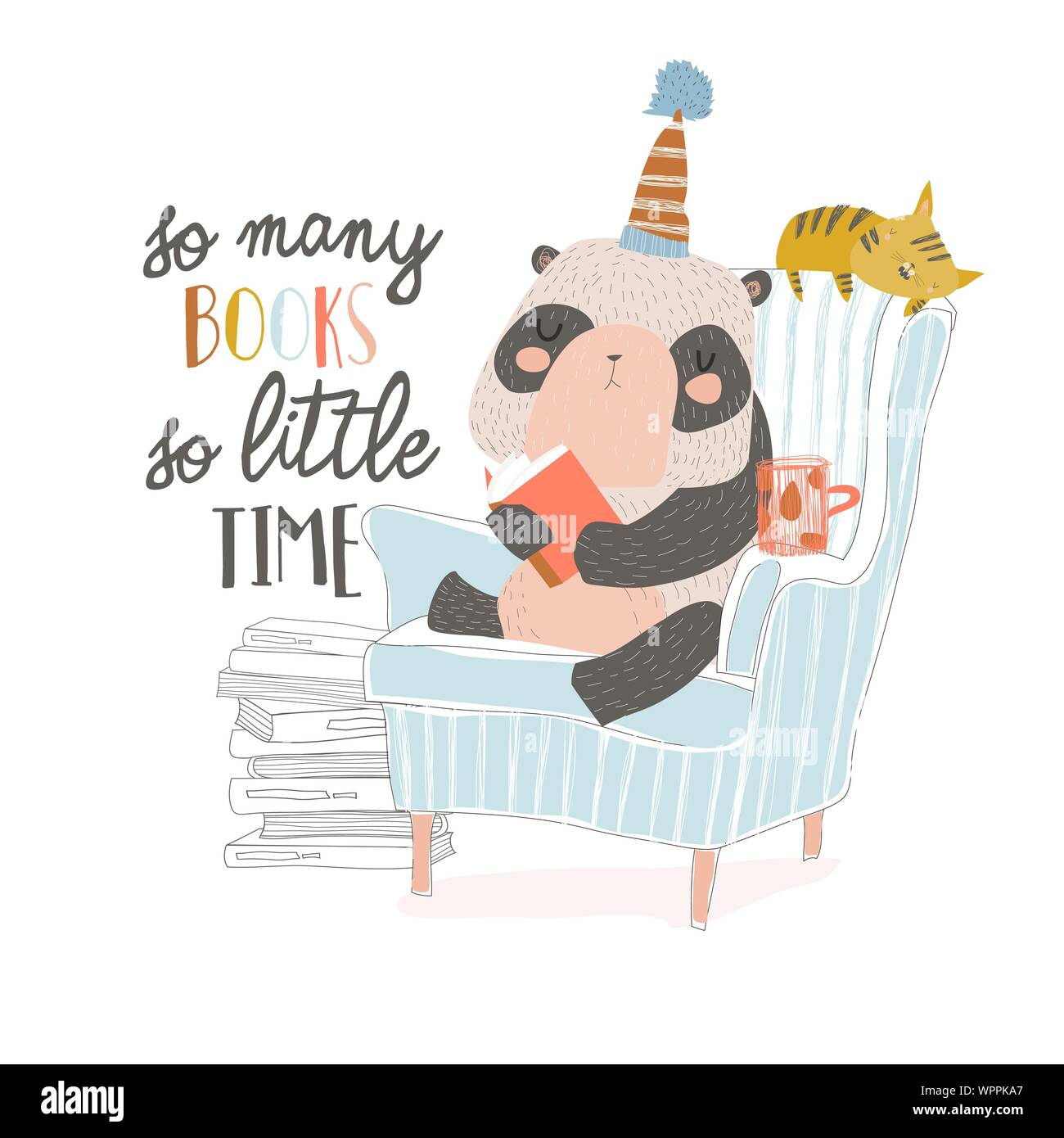 Panda reading book hi-res stock photography and images - Alamy