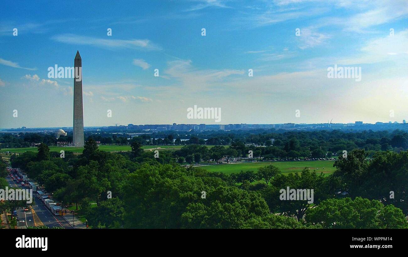 Washington Monument Aerial View High Resolution Stock Photography and ...