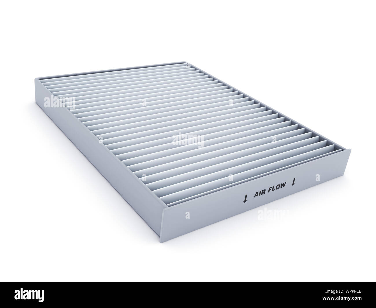Cabin Air pollen filter car on white background. 3d illustration Stock ...