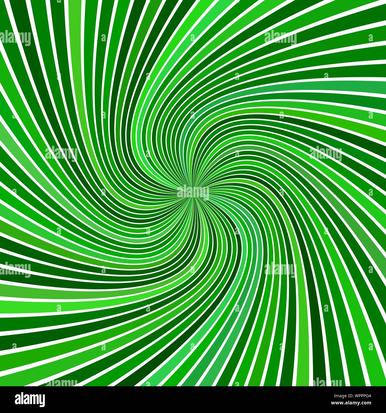 Green hypnotic abstract vortex background - vector graphic from curved ...