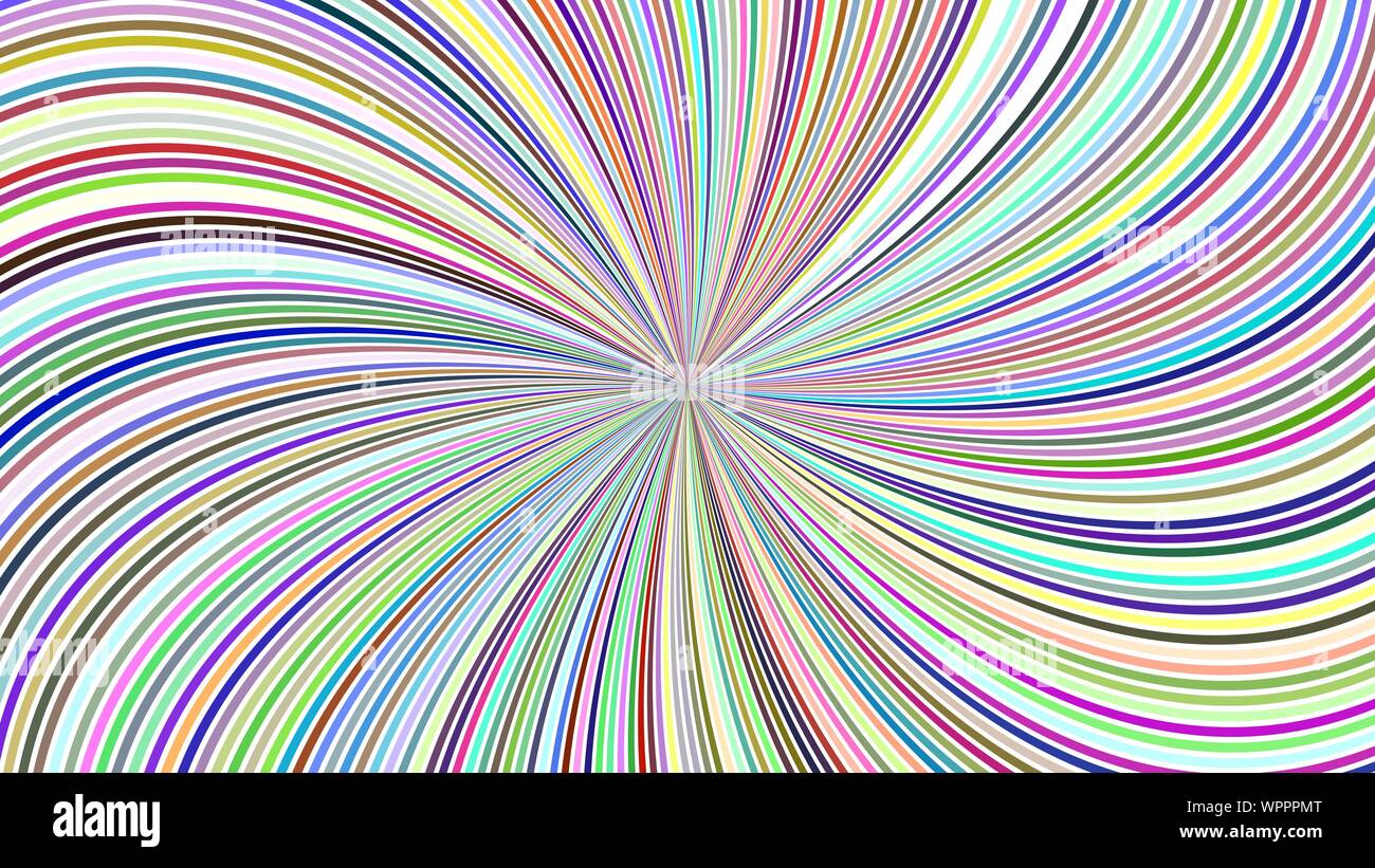 Multicolored hypnotic abstract spiral stripe background - vector curved ray burst design Stock ...