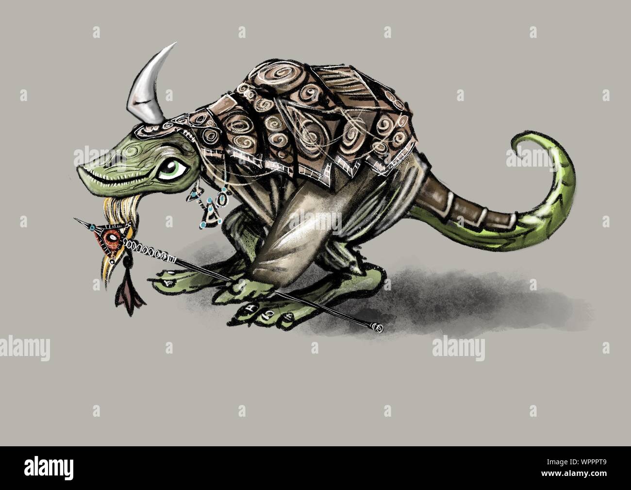 a hand drawn original creature design Stock Photo - Alamy