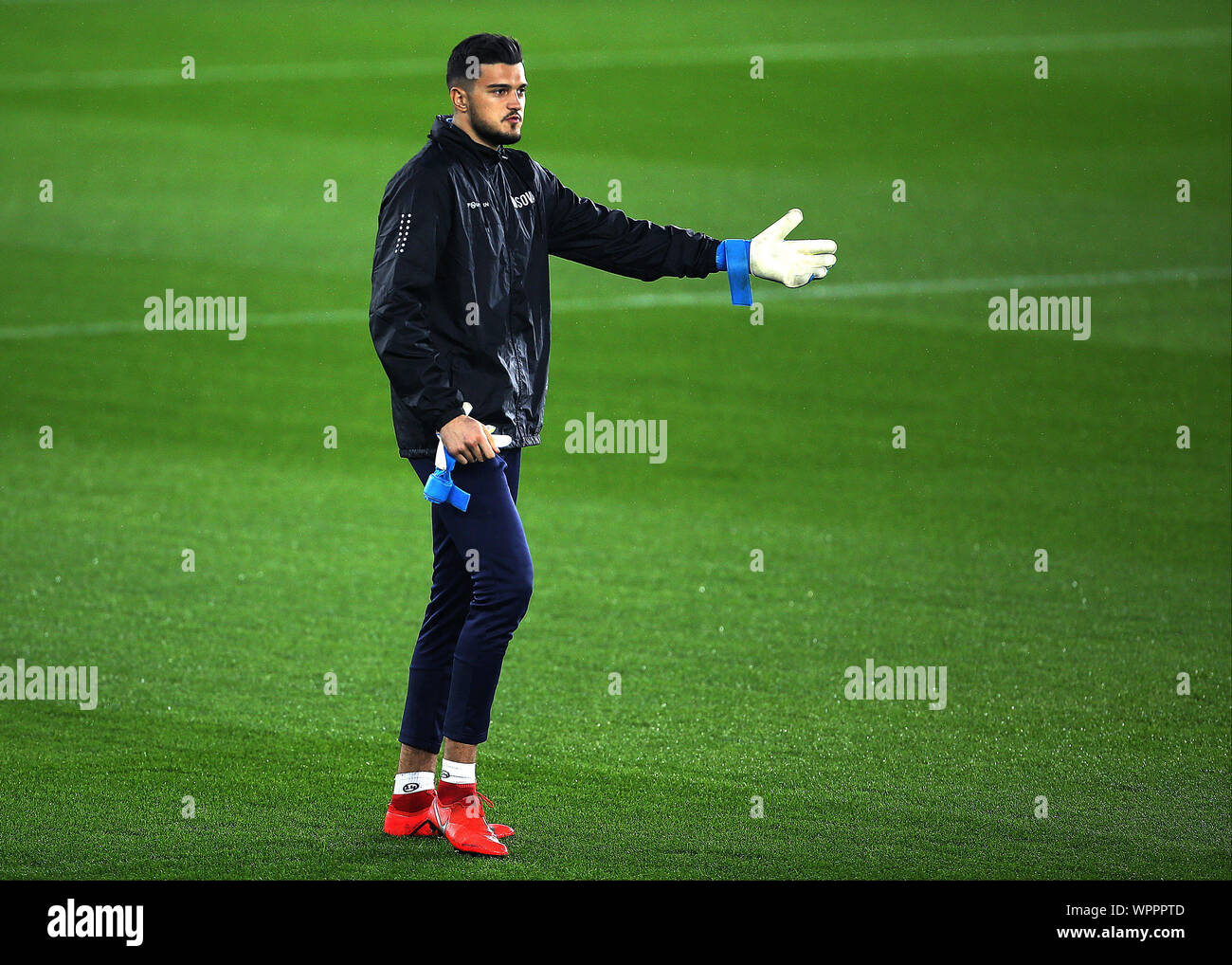 Kosovo' Goalkeeper Arijanet Muric during a training session at St Mary ...