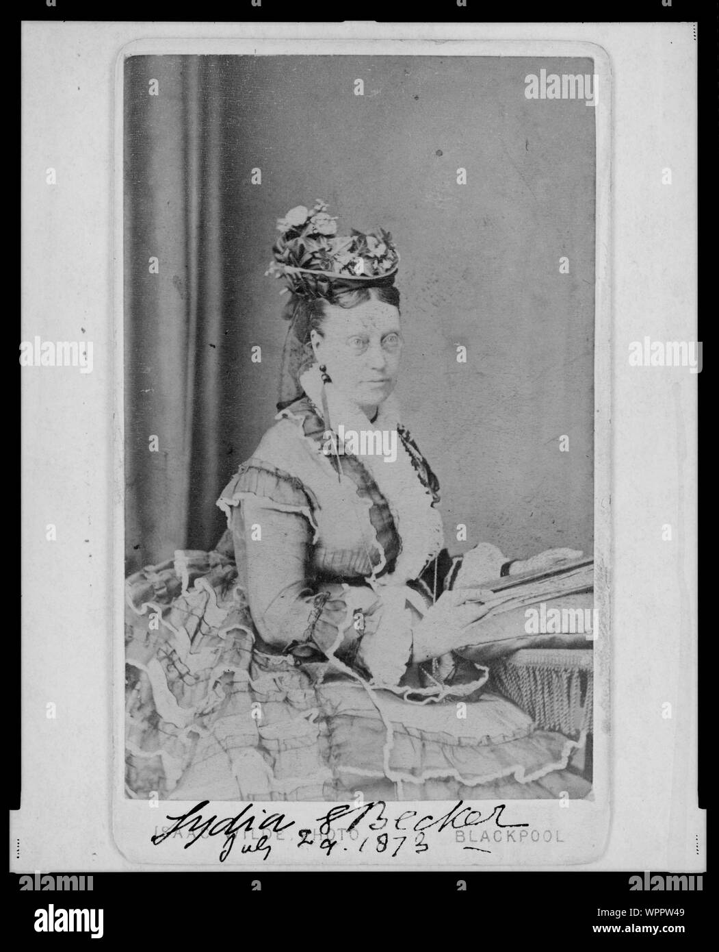 Lydia E. Becker, three-quarter length portrait, seated facing right ...