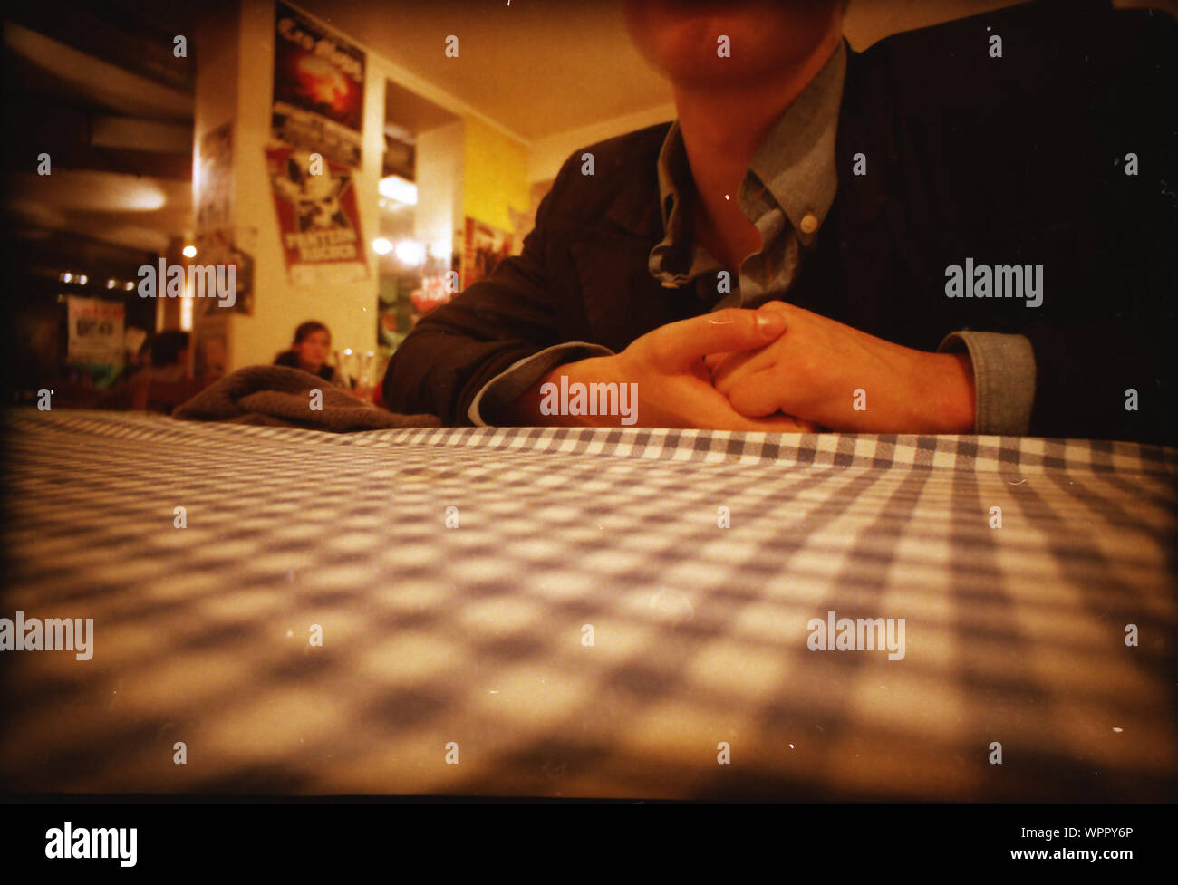 Man leaning against post hi-res stock photography and images - Alamy