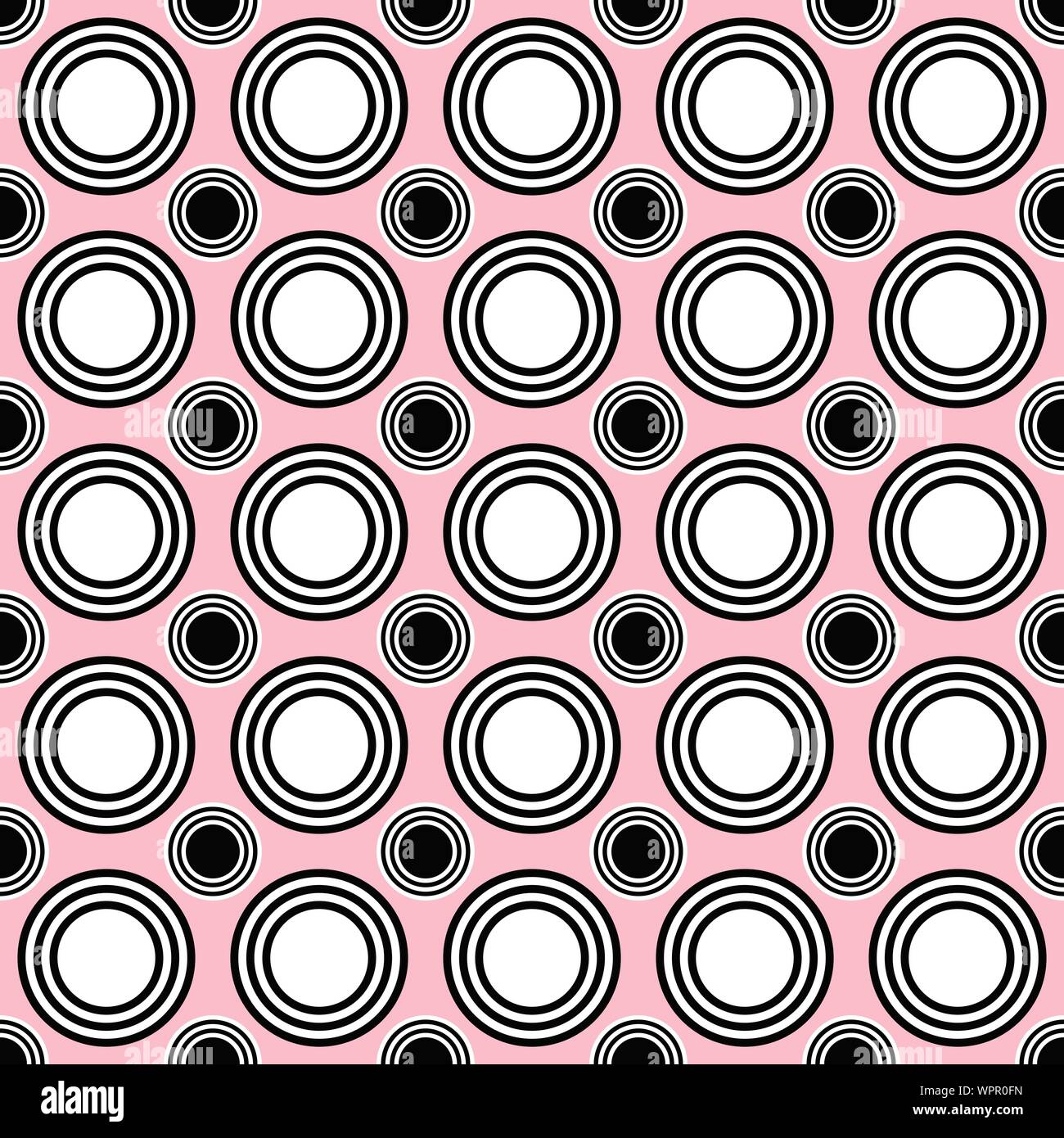Seamless Geometric Circle Pattern Background Vector Illustration Stock Vector Image And Art Alamy