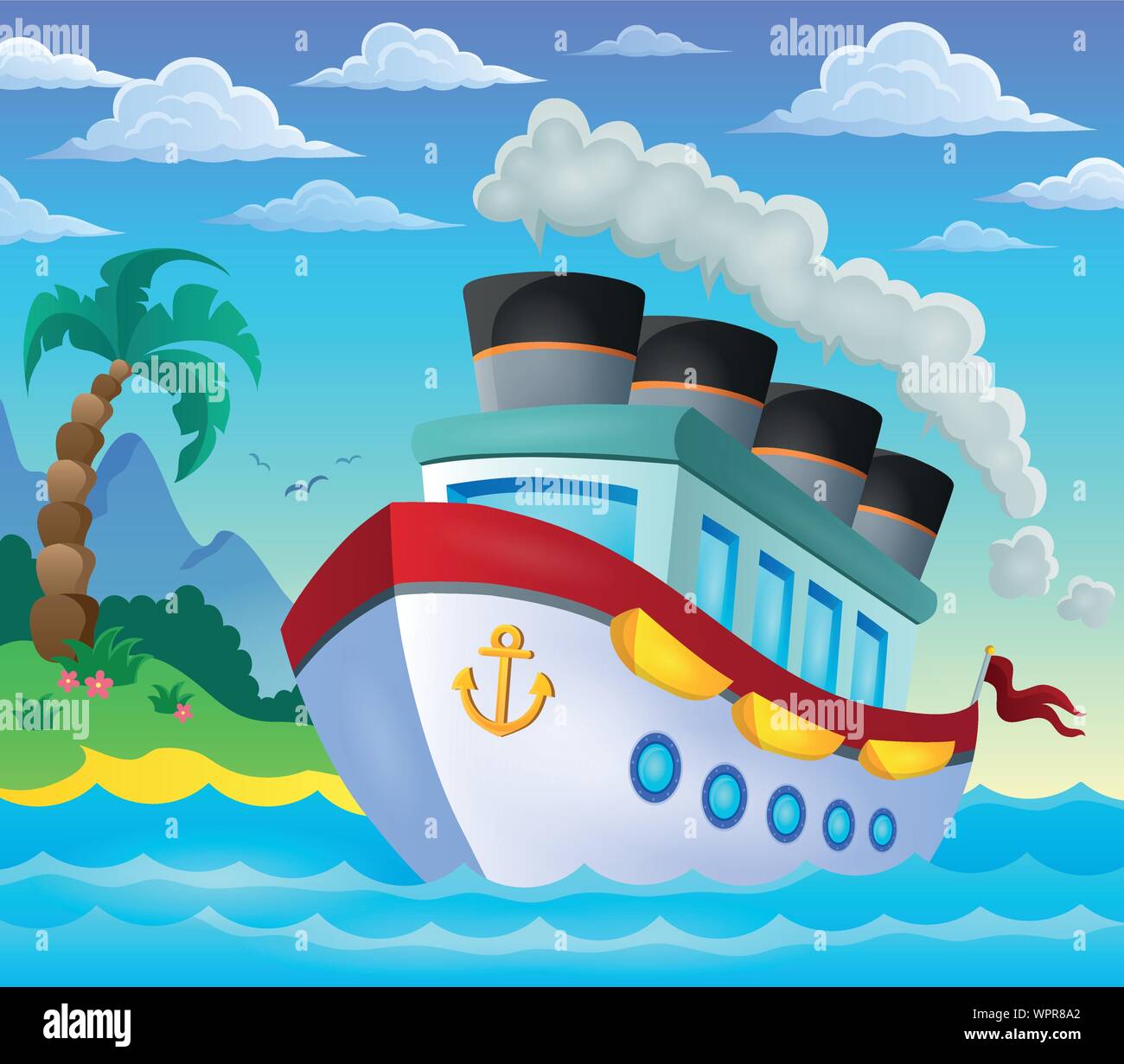 Nautical ship theme image 4 Stock Vector Image & Art - Alamy
