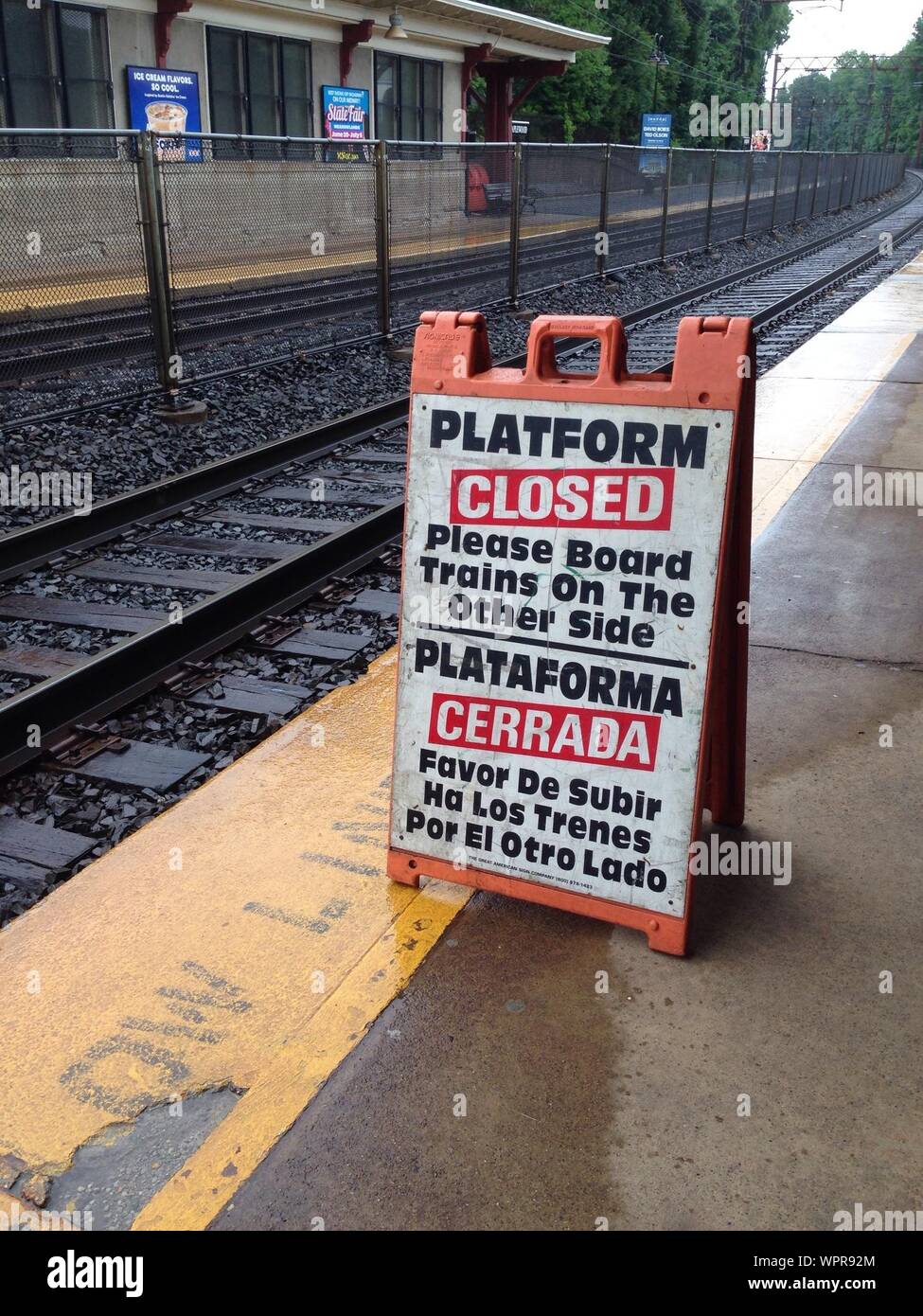 Railway platform safety hi-res stock photography and images - Alamy