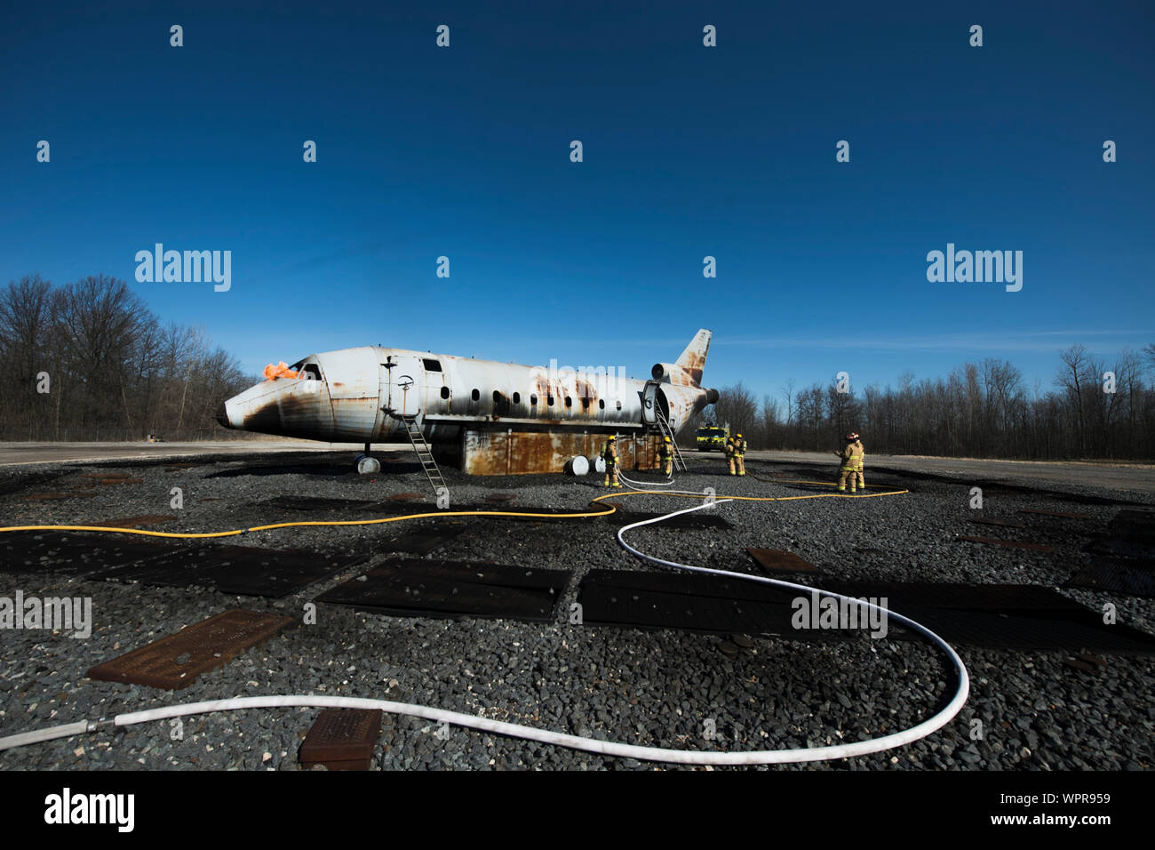 Firefighters from the 110th Wing Civil Engineering Squadron, Battle ...