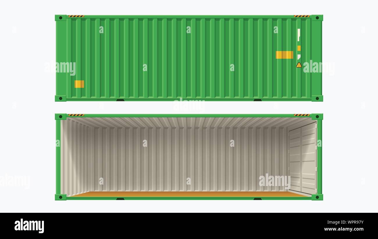 green container without side wall Stock Vector Image & Art - Alamy