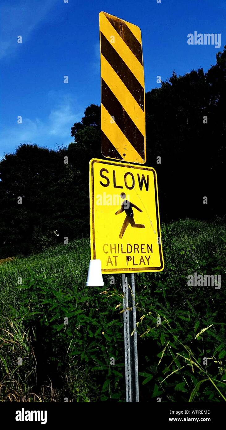 Playground Road Sign High Resolution Stock Photography and Images - Alamy