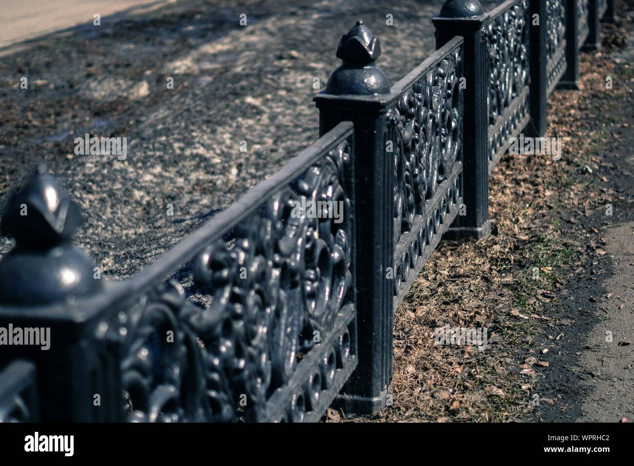 Black Wrought Iron Fence High Resolution Stock Photography and Images ...